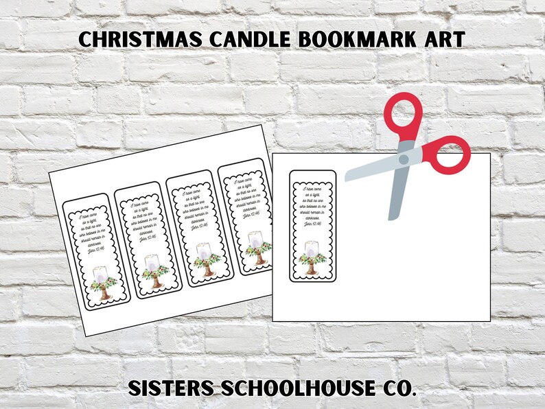 Christian Christmas Candle Fingerprint Bookmark Craft (PDF) John 12:46 ...