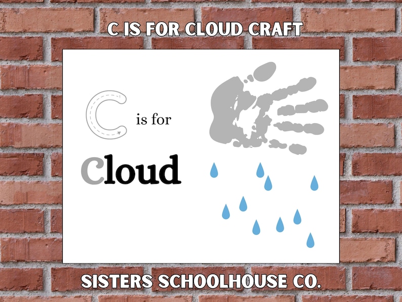 C is for Cloud Handprint Craft: DIY Keepsake (PDF Download) - Etsy