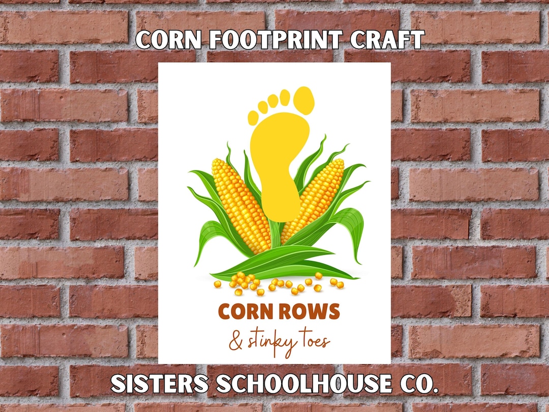 Corn Rows and Stinky Toes Footprint Keepsake Craft: Fall Harvest Craft ...