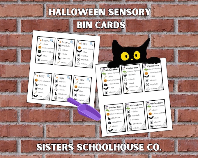 Witch Brew Cards, Halloween, Sensory Bin, Toddler, Spooky, Fall Fun ...
