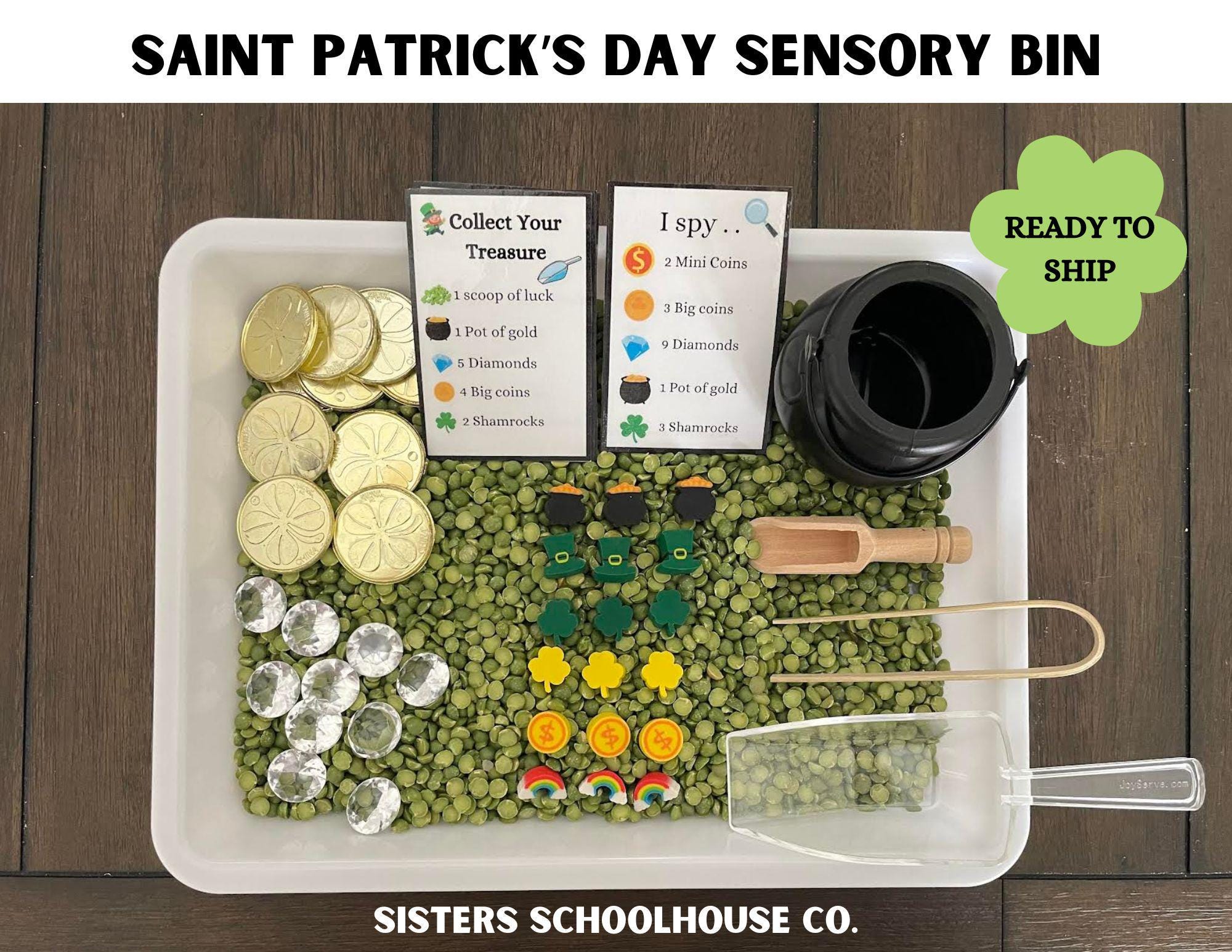 Interactive Saint Patrick's Day Sensory Bin Kit, I Spy and Collect Your ...