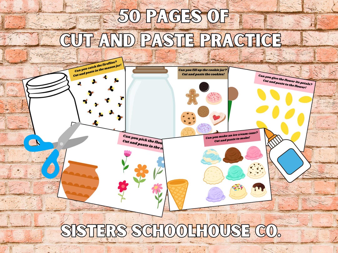 Cut and Paste Kid's Worksheet Bundle, Early Learning/preschool ...