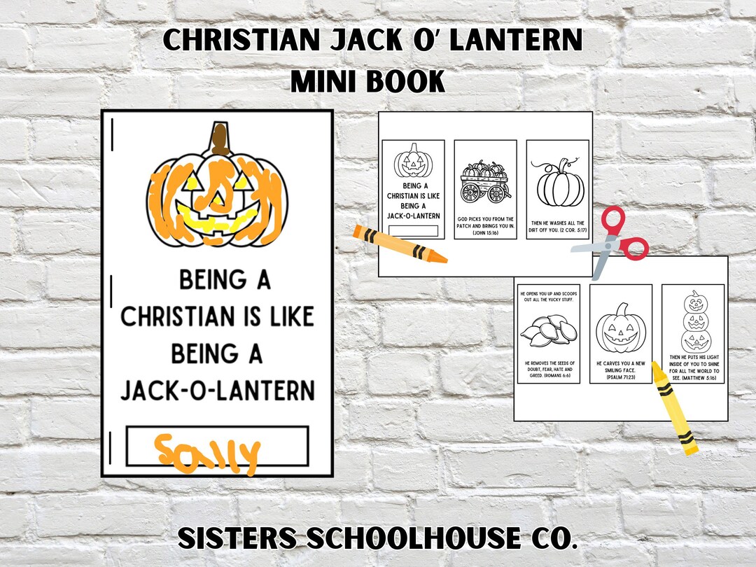 Christian Jack O'lantern Mini Book: Bible Lesson Activity (PDF Download ...