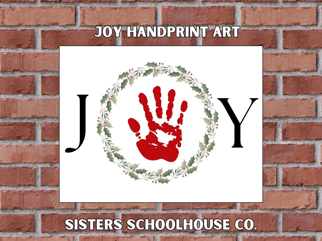 Joy Wreath Handprint Craft: Winter/christmas Keepsake (PDF Download ...
