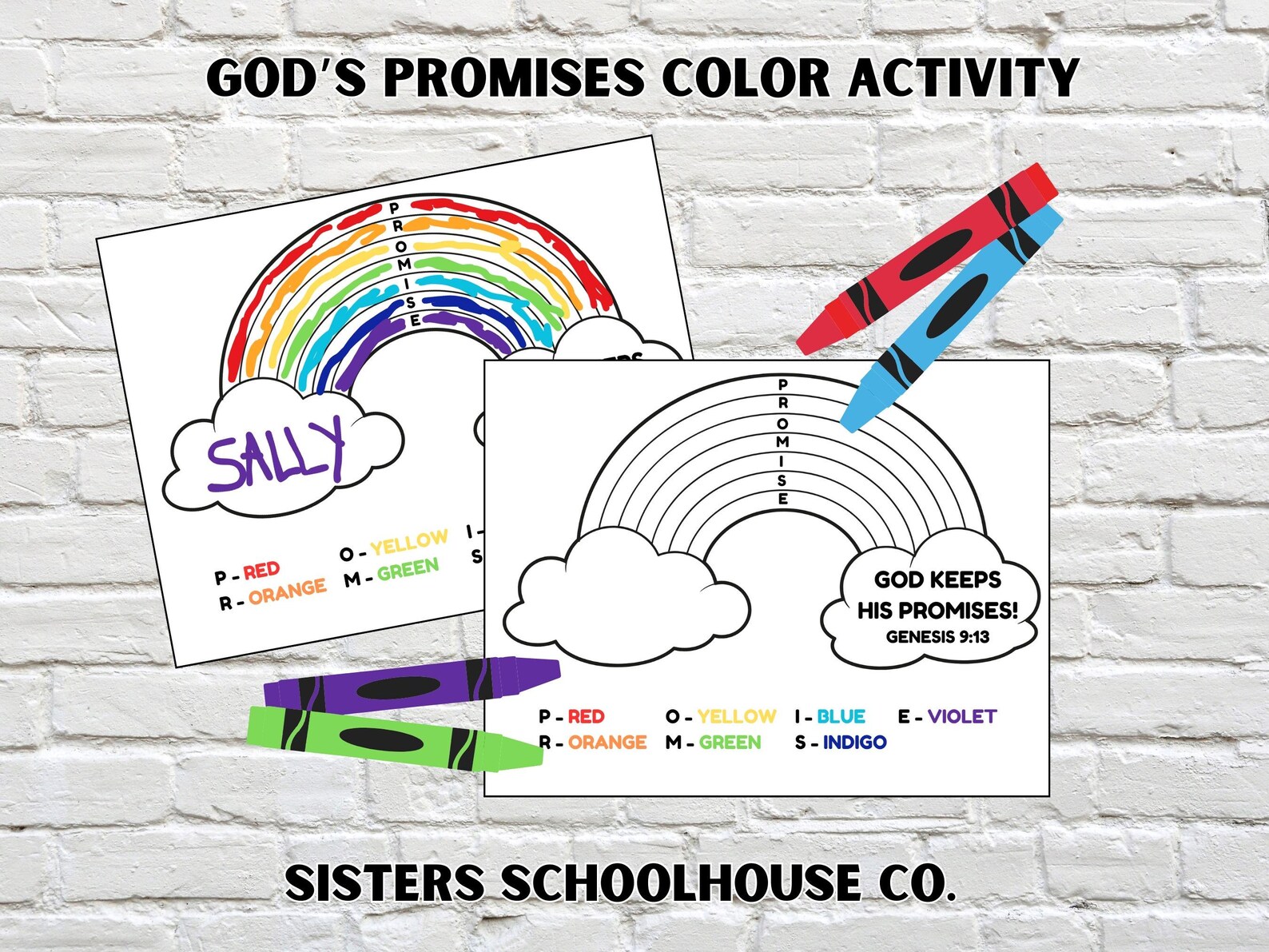God's Promises Coloring Activity, Bible Lesson, Sunday School Activity ...