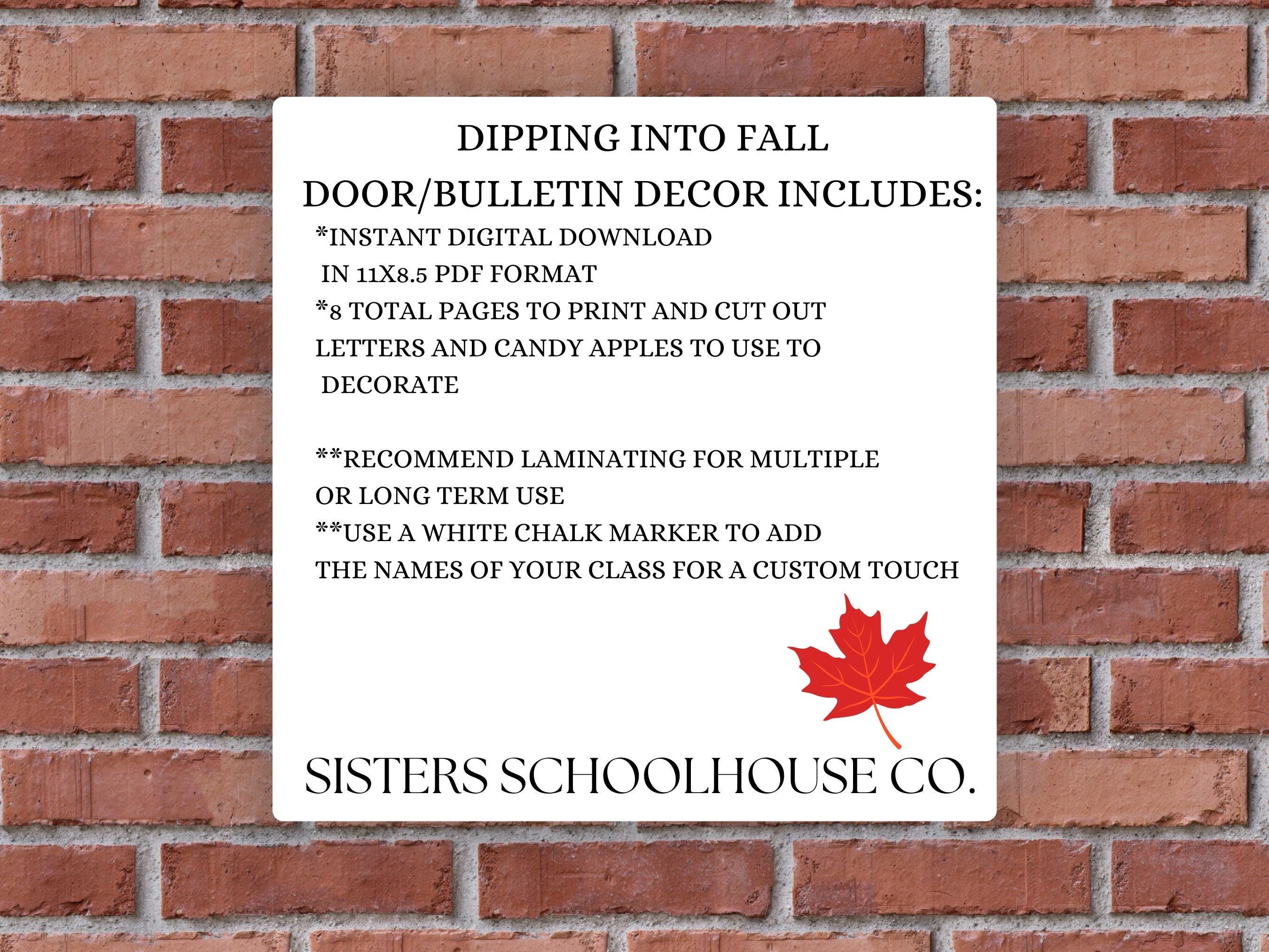 Dipping Into Fall Door/bulletin Board Décor: PDF Download - Etsy