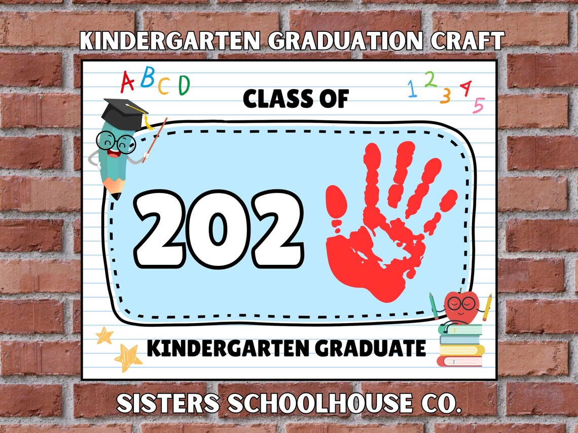 2025 Kindergarten Graduation Handprint Craft, Graduation Craft Activity ...
