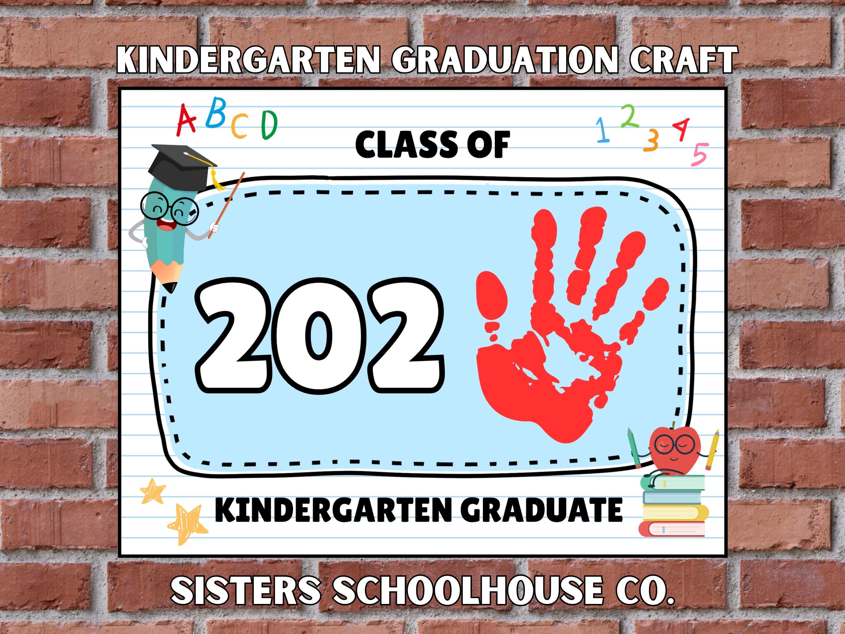 2025 Kindergarten Graduation Handprint Craft, Graduation Craft Activity ...