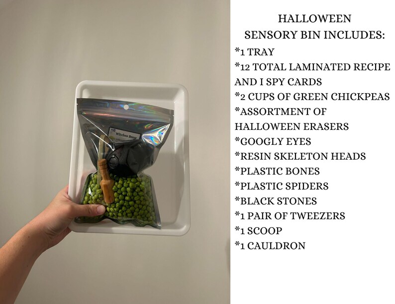 Halloween Witches Brew Sensory Bin: I Spy Game, Recipe Cards - Etsy