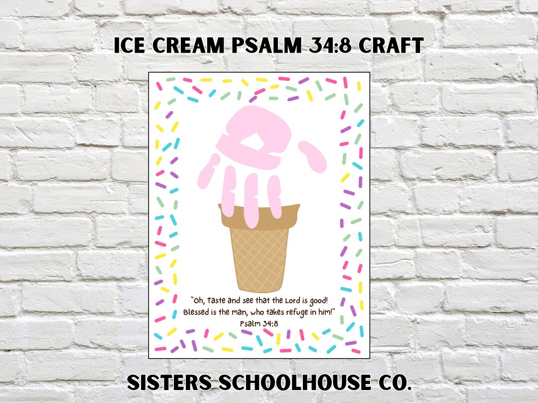 Christian Ice Cream Handprint Craft - Religious Handprint Craft - Bible ...