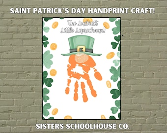 Leprechaun Handprint Craft: St Patrick's Day Kid Activity (PDF) - Etsy