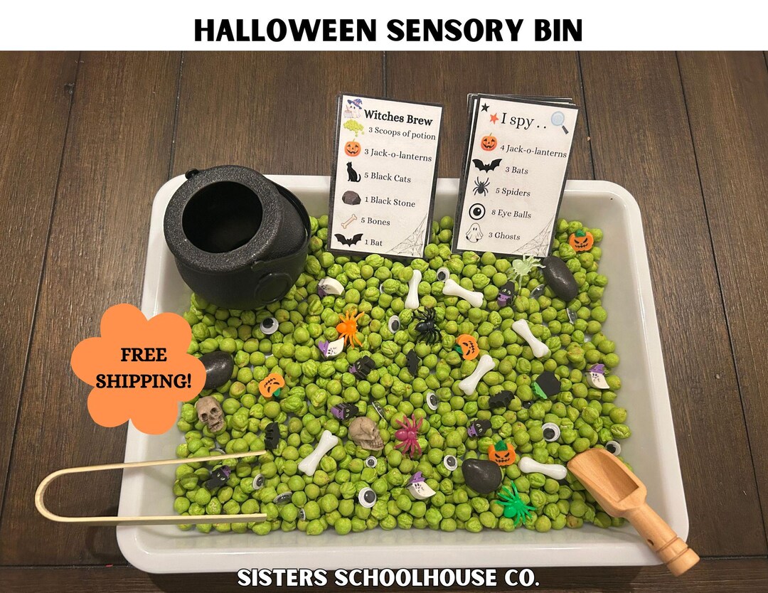 Halloween Witches Brew Sensory Bin: I Spy Game, Recipe Cards - Etsy