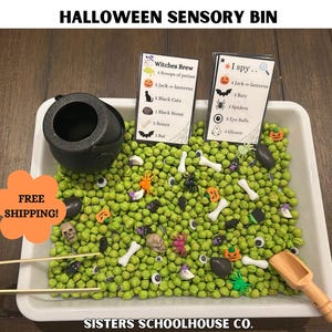 Halloween Witches Brew Sensory Bin: I Spy Game, Recipe Cards - Etsy