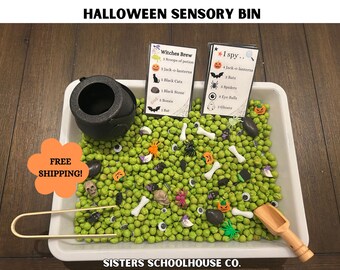 Halloween Witches Brew Sensory Bin: I Spy Game, Recipe Cards - Etsy