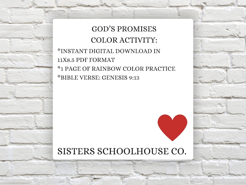 God's Promises Coloring Activity, Bible Lesson, Sunday School Activity ...