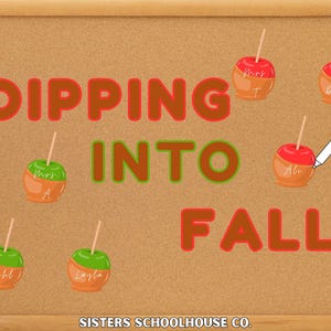 Dipping Into Fall Door/bulletin Board Décor: PDF Download - Etsy