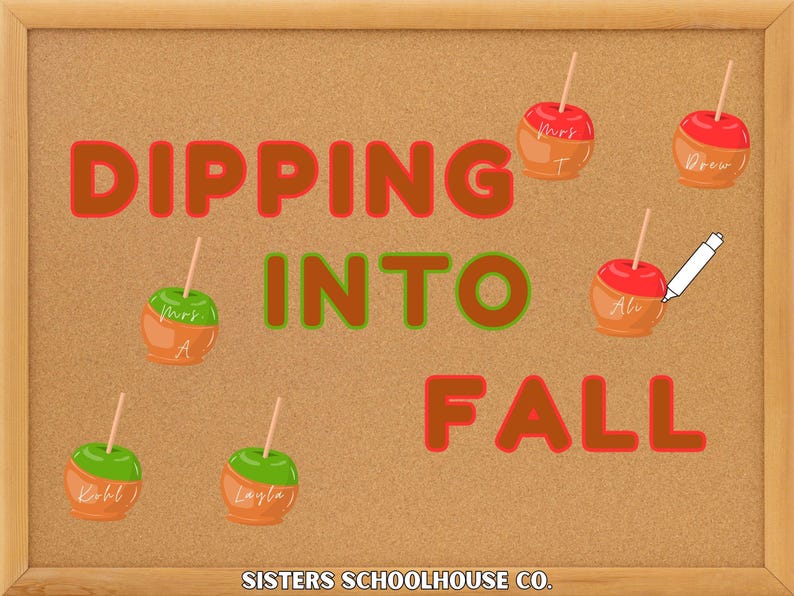 Dipping Into Fall Door/bulletin Board Décor: PDF Download - Etsy