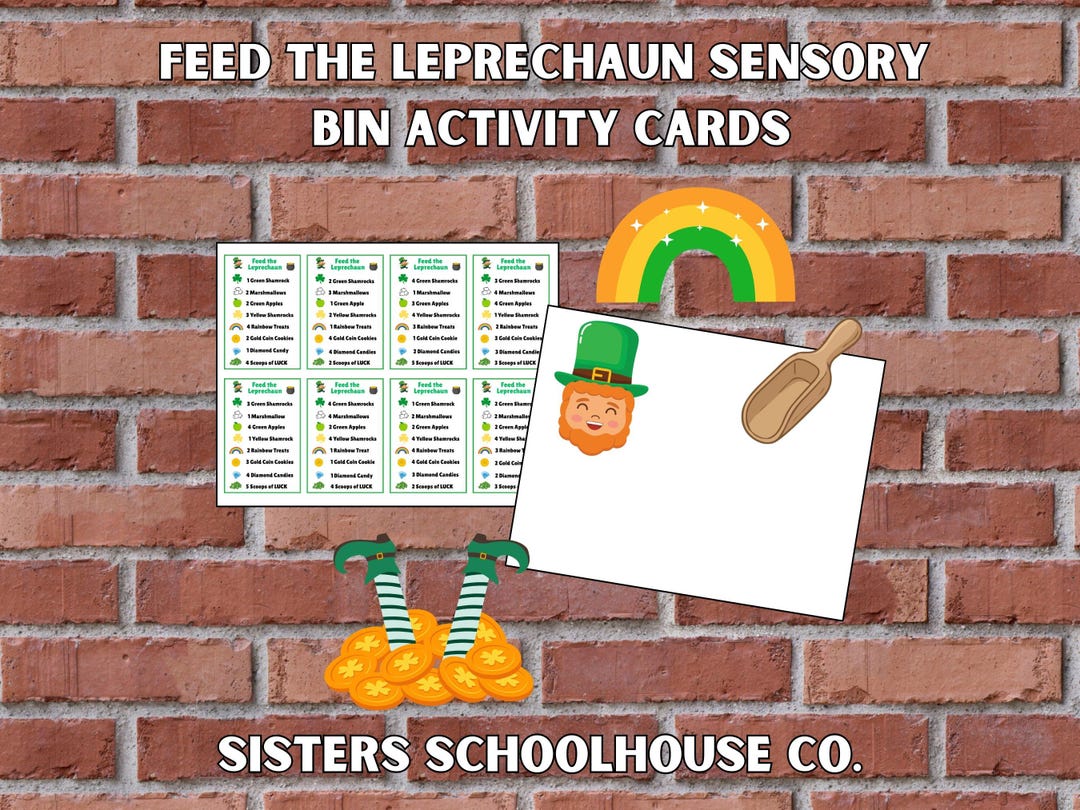 Feed the Leprechaun Activity Cards: Homeschool/classroom Saint Patrick ...