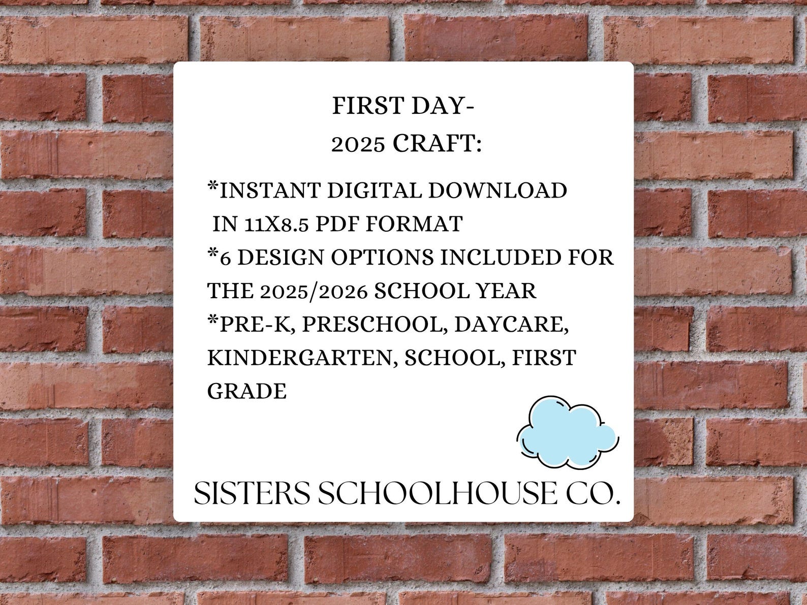 2025 First Day of School Handprint Craft: Photo Prop Keepsake (PDF ...