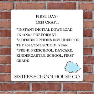 2025 First Day of School Handprint Craft: Photo Prop Keepsake (PDF ...