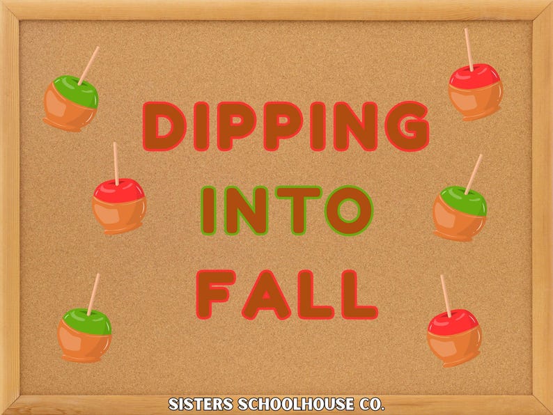 Dipping Into Fall Door/bulletin Board Décor: PDF Download - Etsy