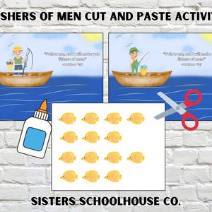 Fishers of Men Cut and Paste Activity, Bible Lesson, Sunday School ...