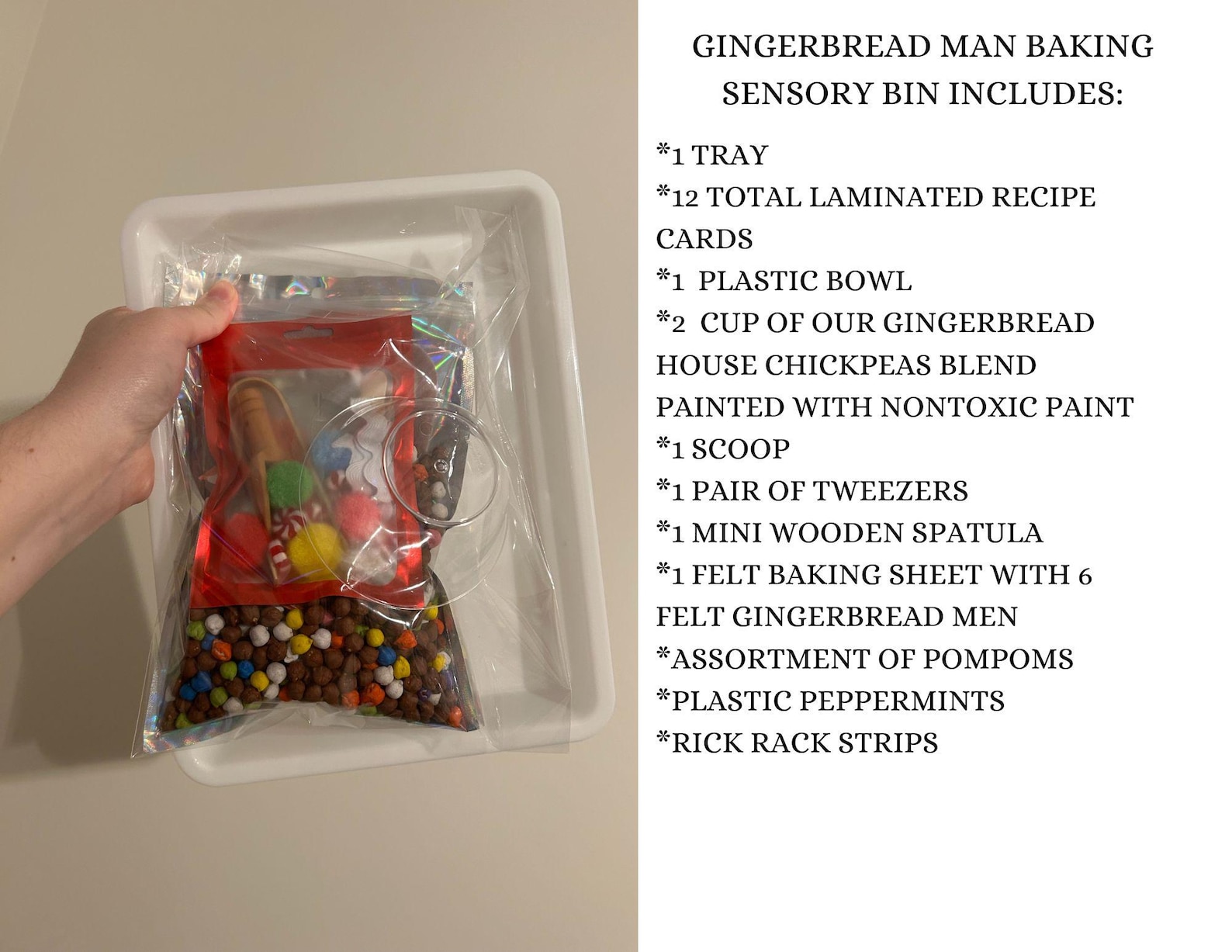 Gingerbread Man Baking Sensory Bin: Montessori Activity With Recipe ...