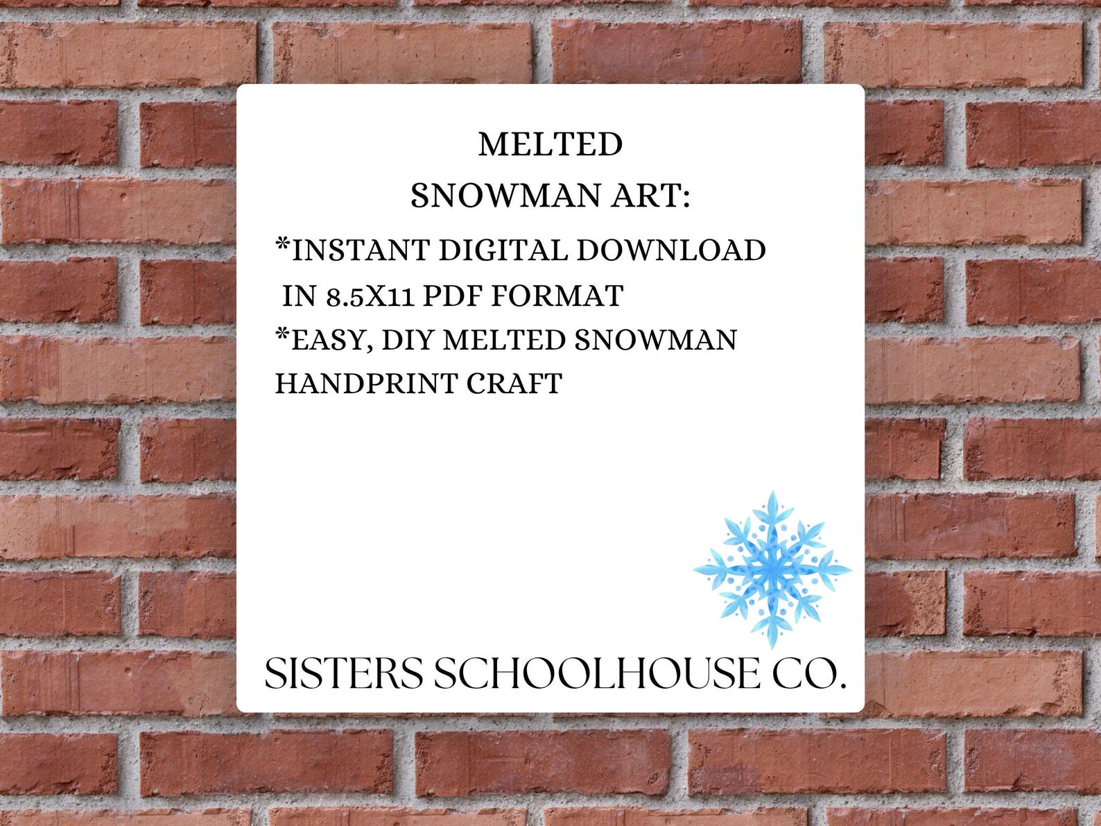 Thinking of You Melts My Heart Snowman Handprint Craft: Winter Keepsake ...