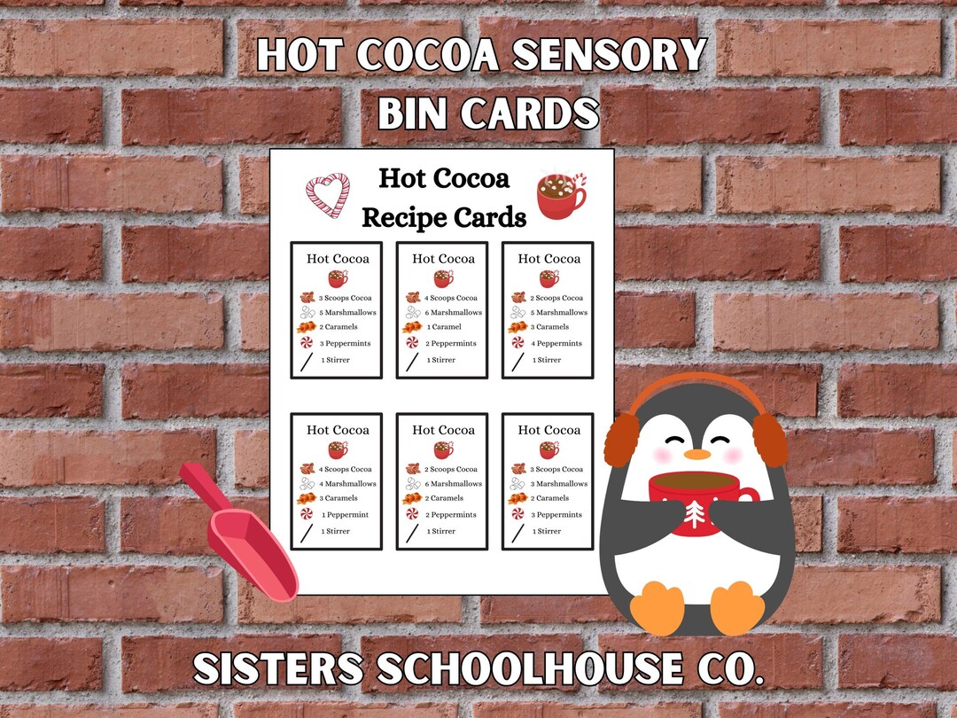 Hot Cocoa Recipe Cards: Sensory Bin Activity (PDF Download) - Etsy