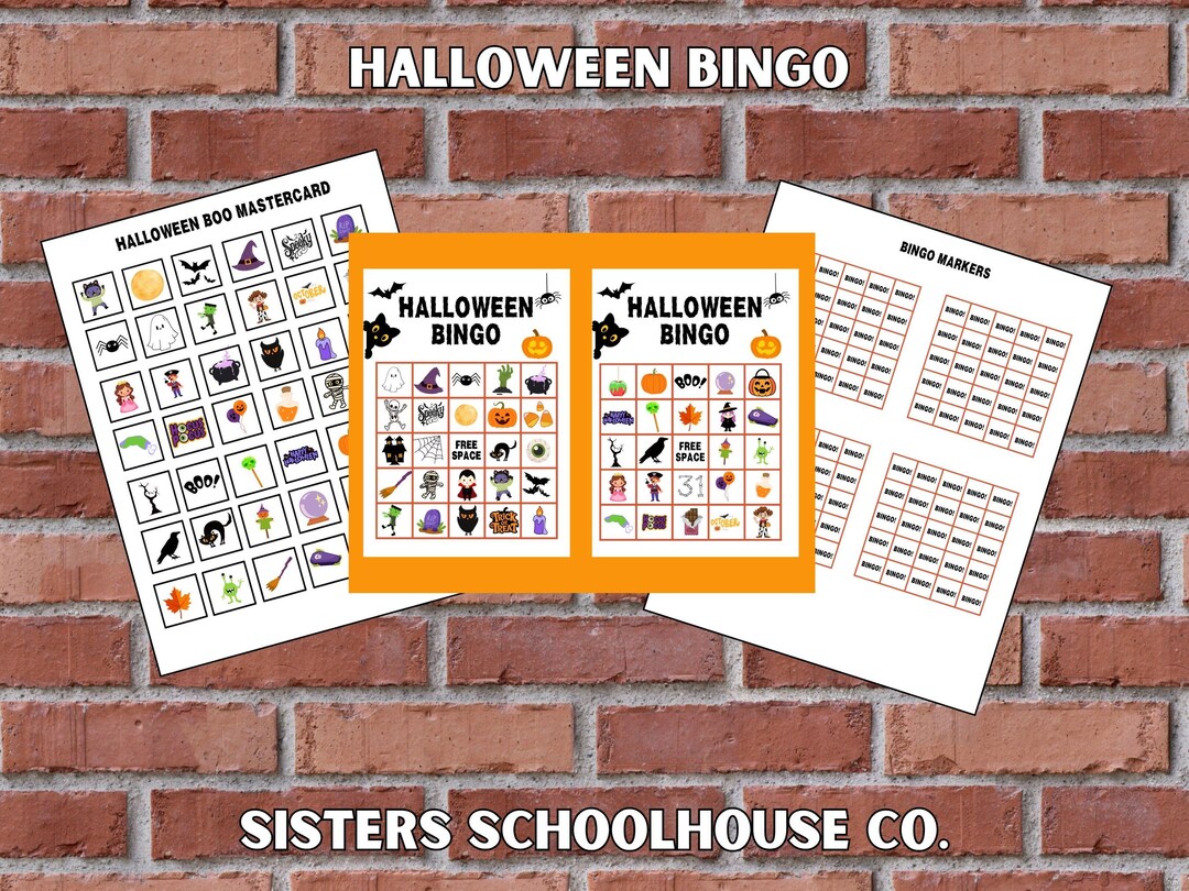 Halloween Bingo Game: Classroom Party Activity (PDF) - Etsy