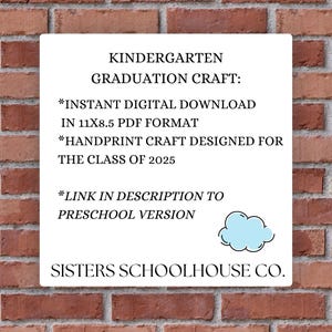 2025 Kindergarten Graduation Handprint Craft, Graduation Craft Activity ...