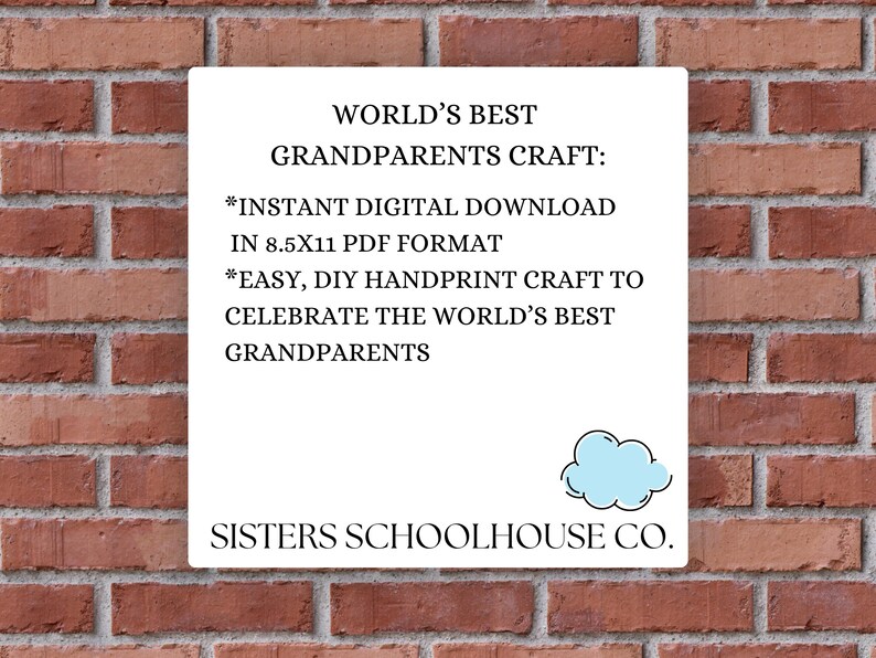 Grandparents' Day Handprint Craft: DIY Keepsake Activity (PDF Download ...