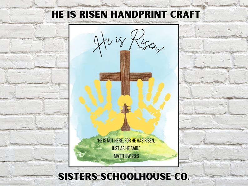 He is Risen Handprint Craft - Religious Easter Craft - Bible Lesson ...