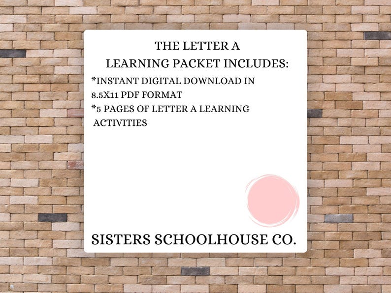 Letter A Worksheet Bundle: Preschool & Kindergarten Learning (PDF) - Etsy