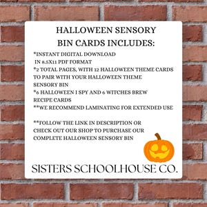 Halloween Sensory Bin Cards: I Spy and Witches Brew Activity Cards (PDF ...