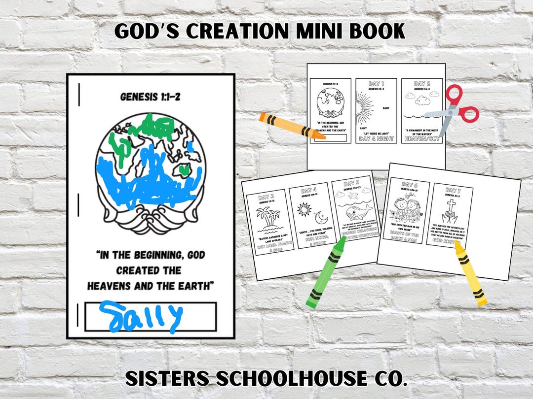 God's Creation Mini Book: Bible Lesson Activity (PDF Download) - Etsy