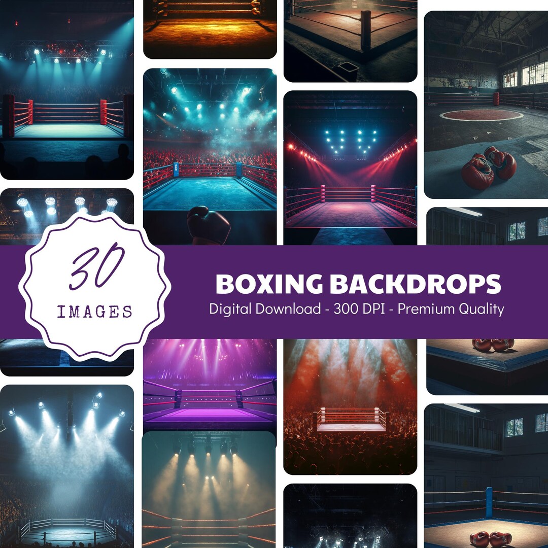30 Boxing Backdrops Boxing Poster Backdrop Sport Digital Backdrop ...