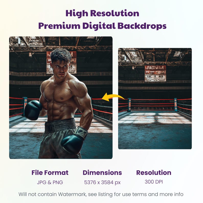 30 Boxing Backdrops Boxing Poster Backdrop Sport Digital Backdrop ...