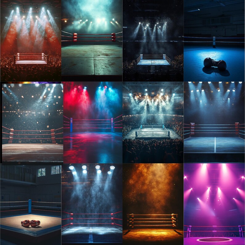 30 Boxing Backdrops Boxing Poster Backdrop Sport Digital Backdrop ...
