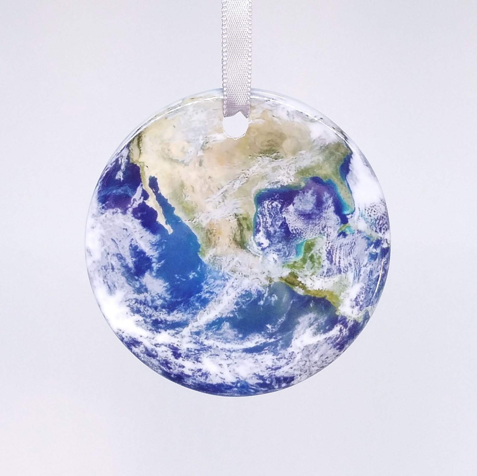 NASA Earth - Ceramic Ornament - Photography - Handmade - Unique Gift ...
