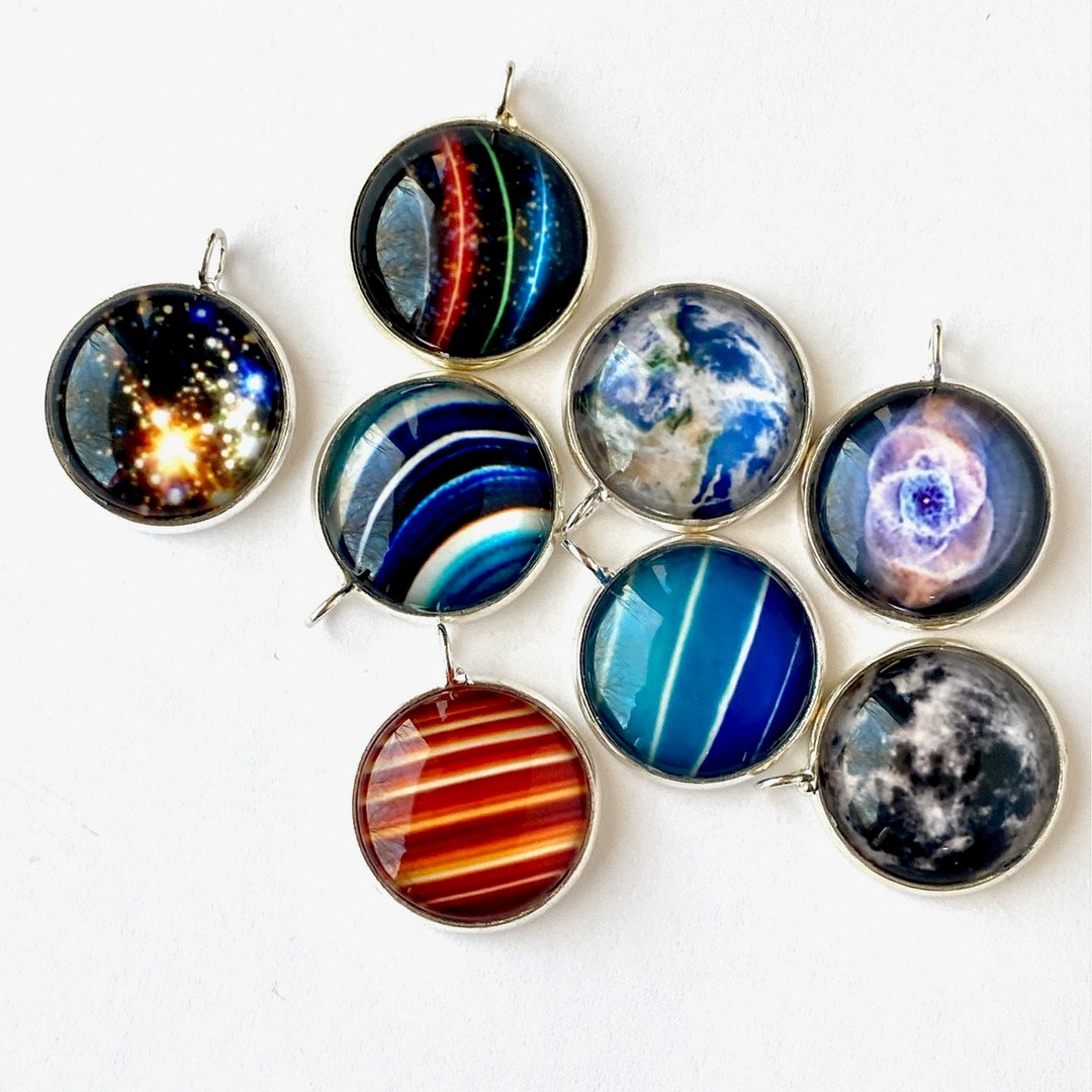 Colorful NASA Planet Pendant Earth Moon Necklace Solar - Etsy