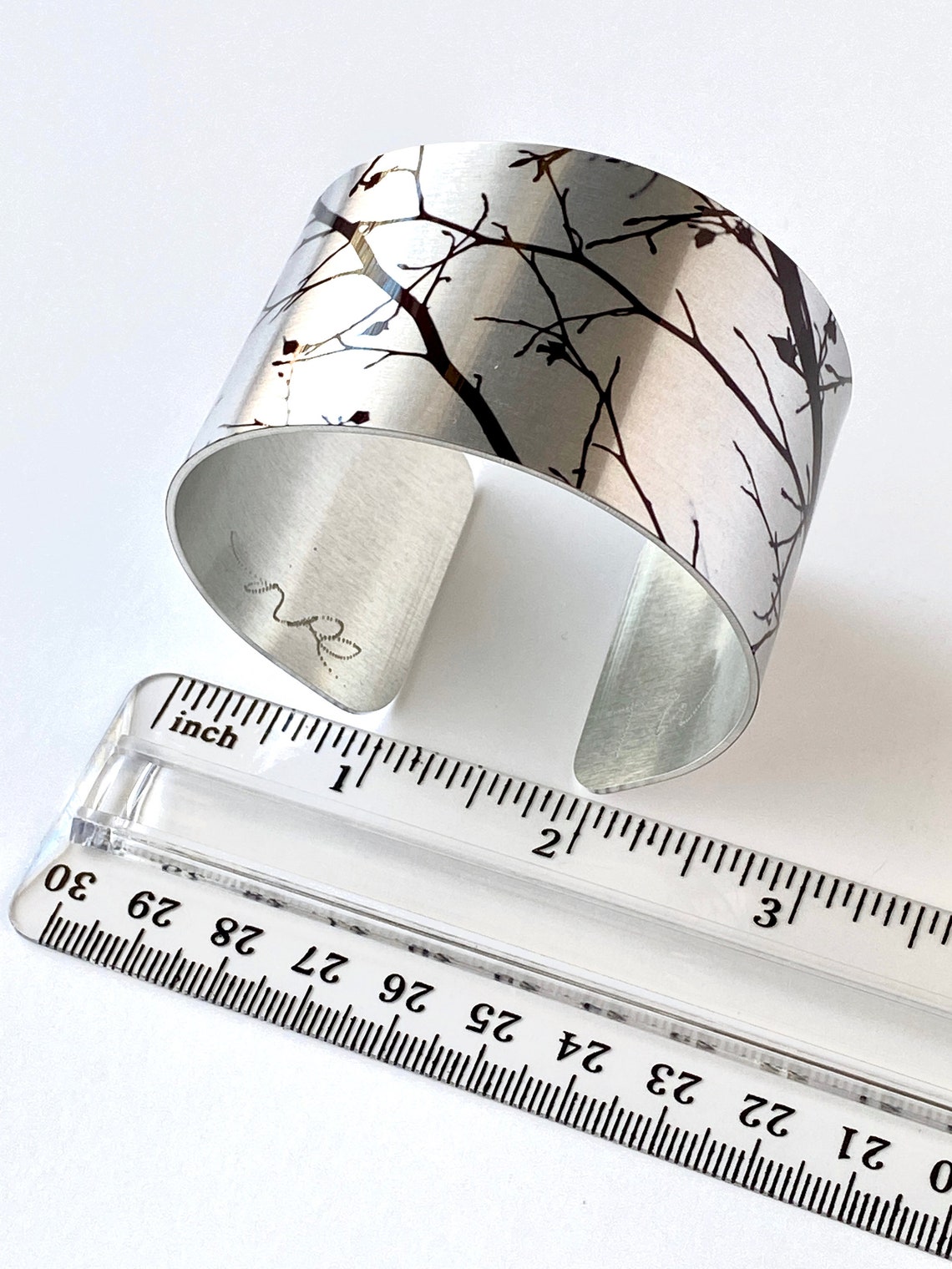 Nature Photography Bird Bracelet Statement Cuff Silver - Etsy