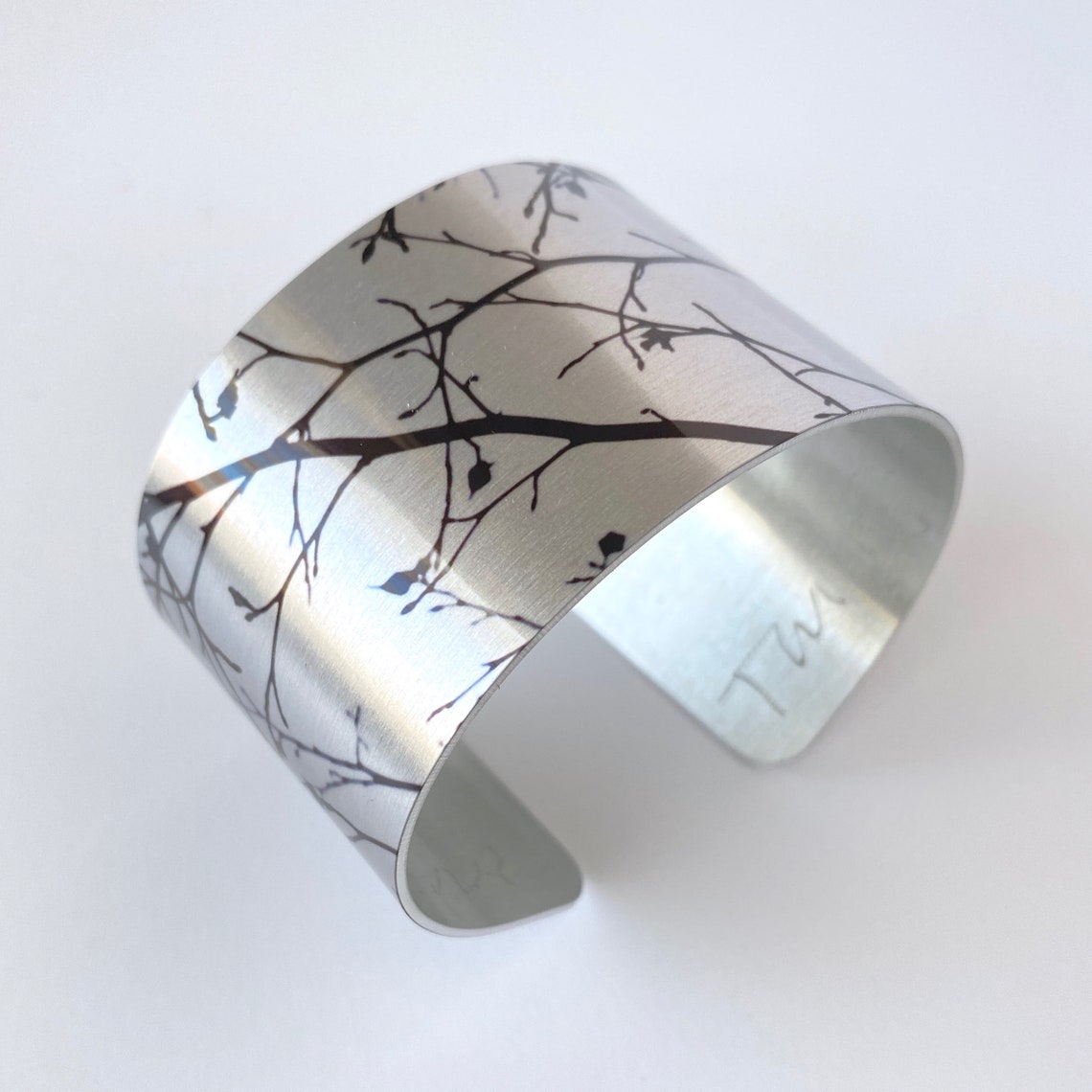Nature Photography Bird Bracelet Statement Cuff Silver - Etsy