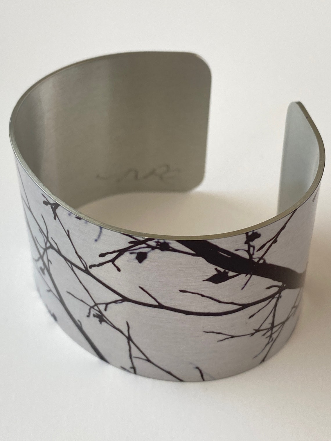 Nature Photography Bird Bracelet Statement Cuff Silver - Etsy