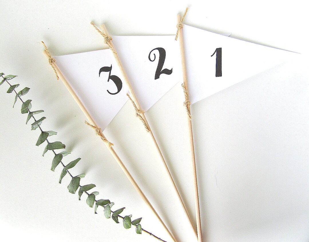 Pennant Flag Table Numbers - Etsy