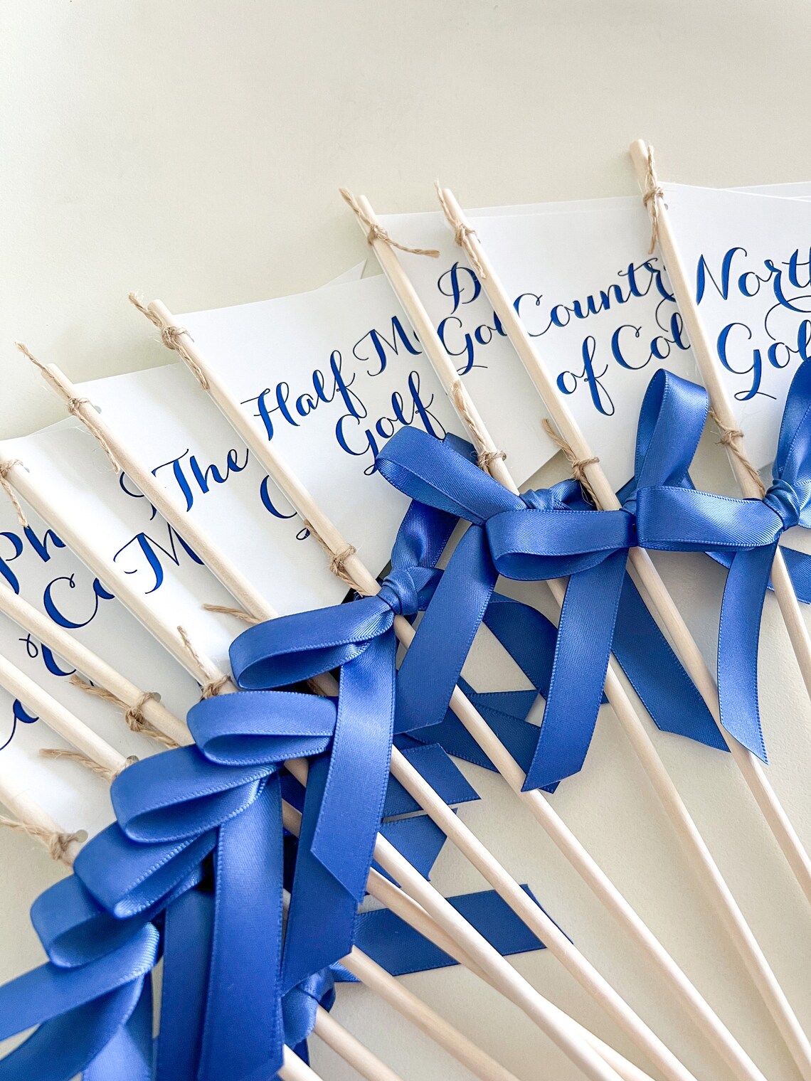 Color Font Golf Table Number Pennant Flags - Etsy