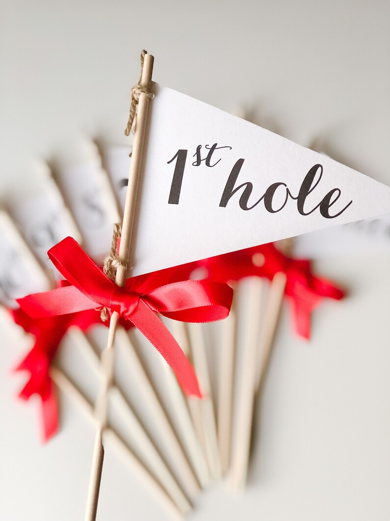 Banderas de banderines hoyos de golf lugares visitados - Etsy México