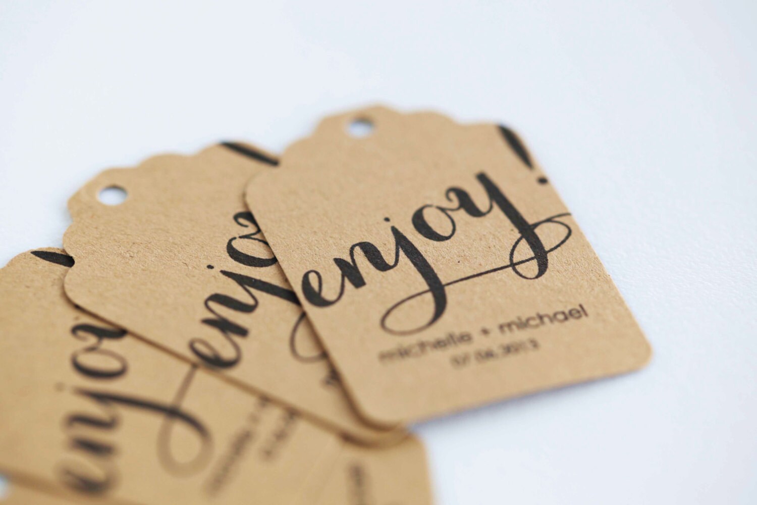 2 DOLLAR SHIPPING enjoy Custom Wedding Tags for Food Favors - Etsy