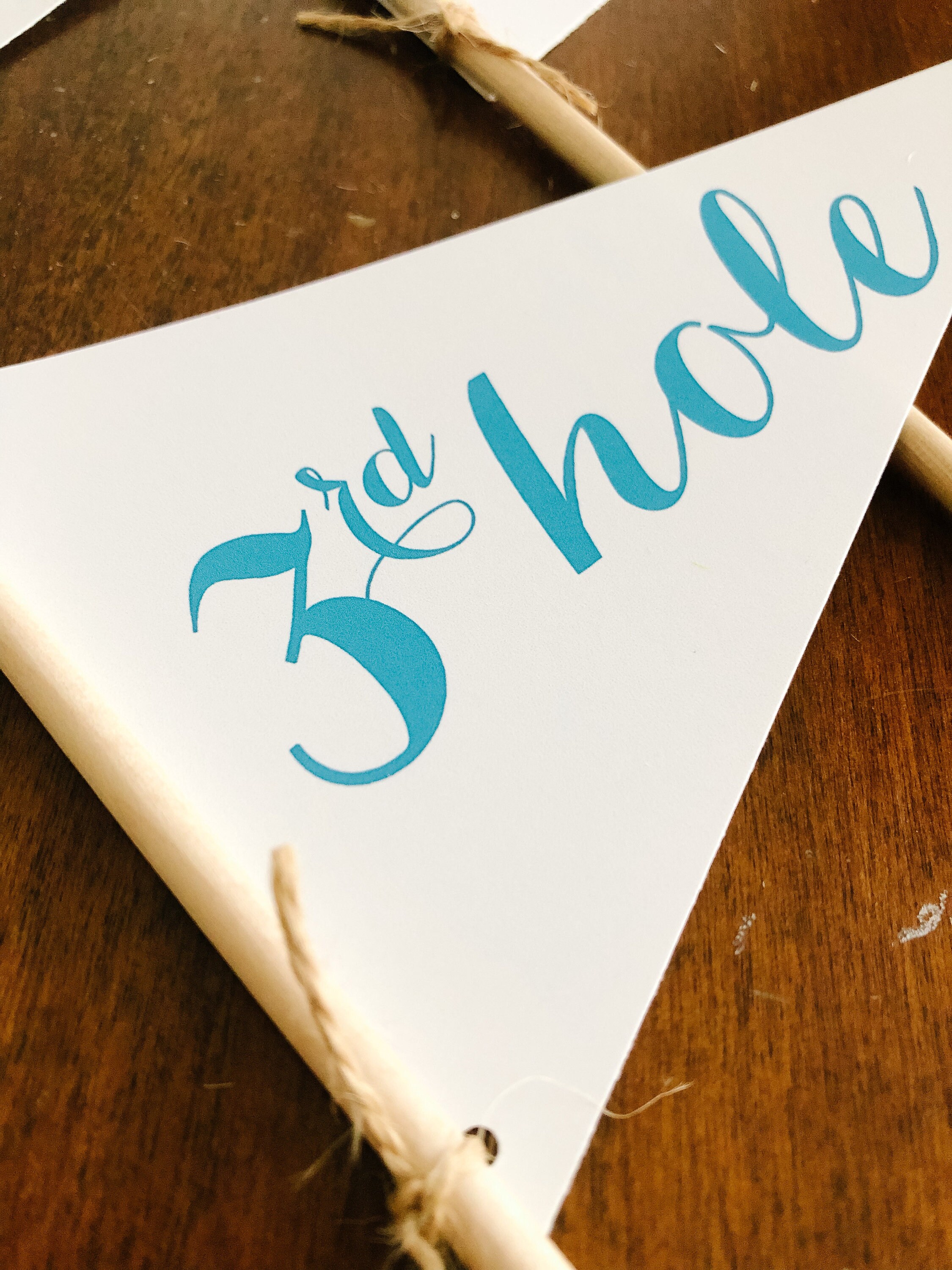 Color Font Golf Table Number Pennant Flags - Etsy