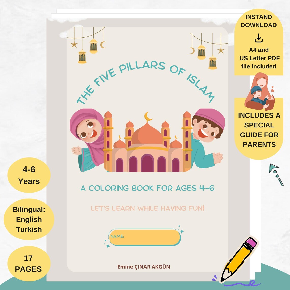 Islamic Coloring Book for Kids | Five Pillars of Islam | Ramadan ...